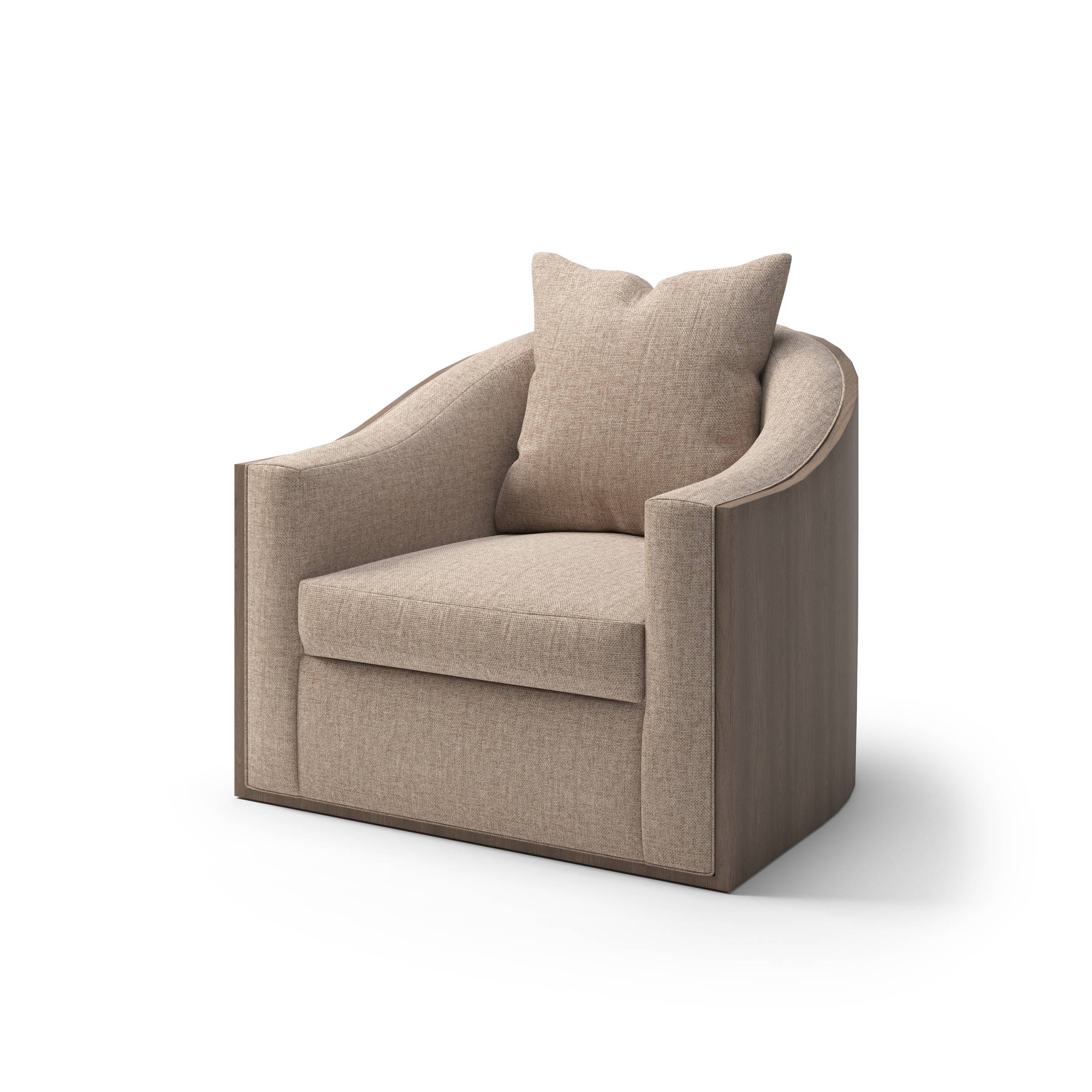 Mambo Wood Back Swivel Lounge Chair | Kreiss